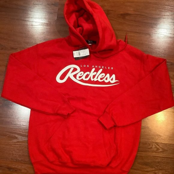 Young & Reckless | Shirts | Young Reckless Big R Script Pullover Hoodie Red | Poshmark